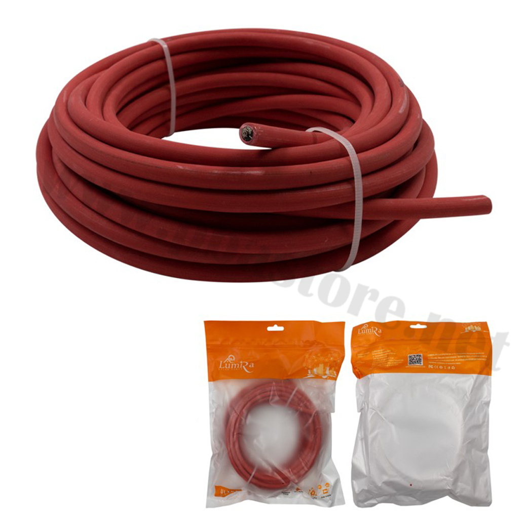 สายไฟโซล่าเซลล์ PVI-F 4Sq.mm(10M) GS-0410 Red LUMIRA รุ่น PVI-F 4*10 Red สายไฟฉนวน 2 ชั้น ภายใน ...